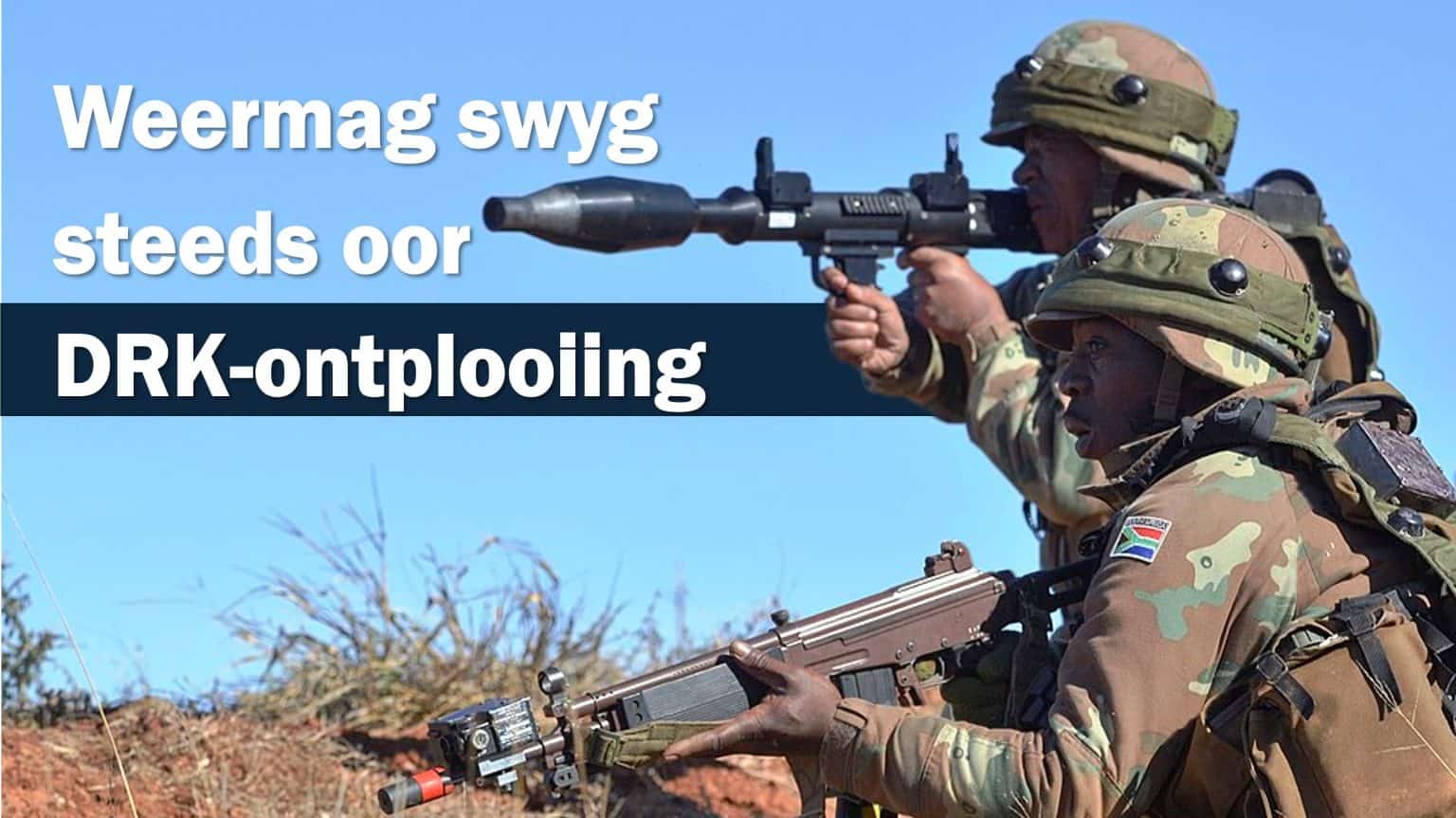 AfriForum bevraagteken weermag se stilswye oor DRK-ontplooiing - AfriForum