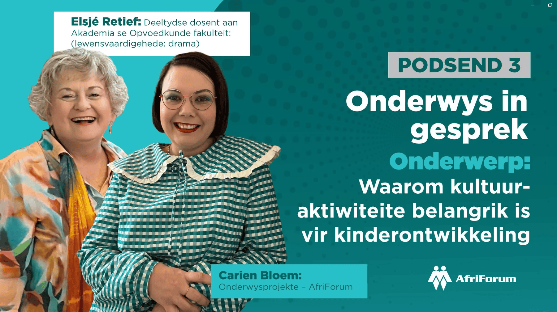 Onderwys in gesprek Podsending Ep.3 - AfriForum